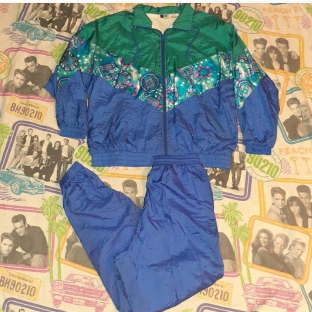 80s Bold Spirit Tracksuit Track Pants Jacket 1980s - Gem